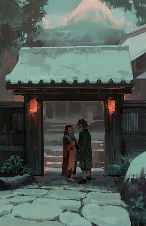 Kamado Nezuko And Kamado Tanjirou Kimetsu No Yaiba Drawn By Pixiescout Danbooru