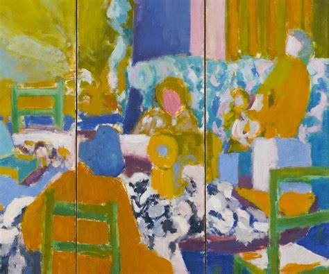 Unknown Antique Large Modernist Interior View Fauvist Palette