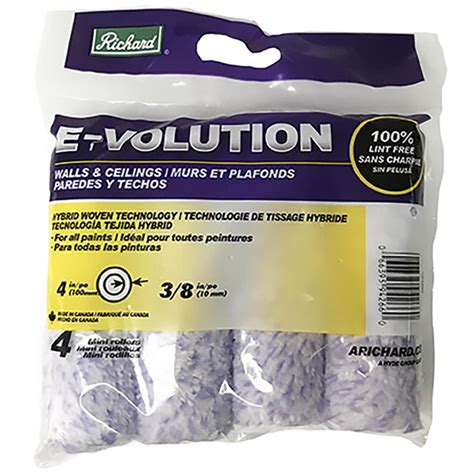 Richard Tools E Volution 4 Pack 38 In Microfibre Mini Rollers 94266 Rona