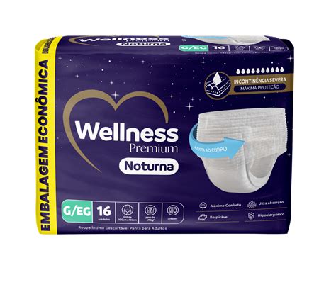 Roupa Intima Adulto Wellness Noturna Pants Gxg 16 Unidades Casa Das