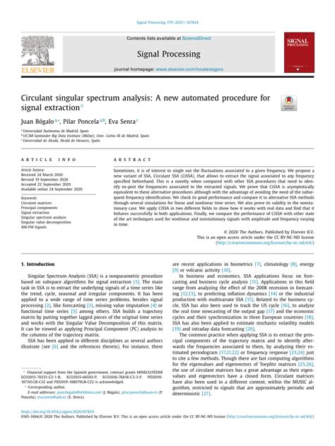 Pdf Circulant Singular Spectrum Analysis A New Automated Procedure