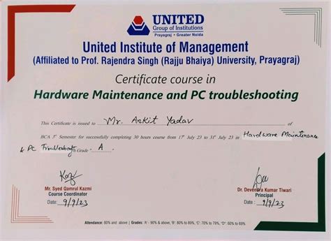 Ankit Yadav On Linkedin Certificatecoursecompletion Continuing Hardwaremaintenance