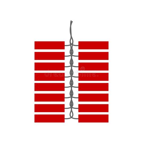 Red Firecracker Set Vector Illustration Stock Vector Illustration Of