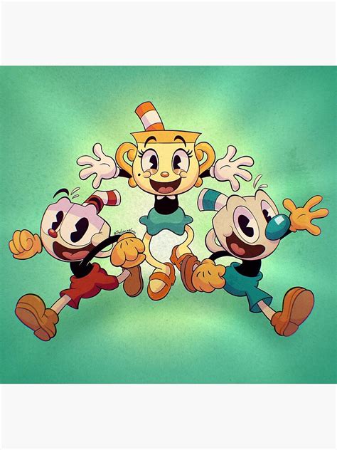 The Cuphead Show Cuphead Mugman And Chalice Netflix Cartoon Print