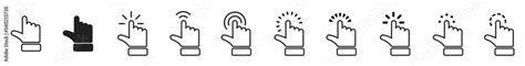 click cursor arrow icons set png cursor icon vector illustration