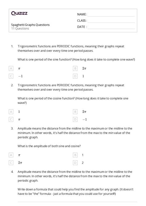 50 Graph Sine Functions Worksheets For 10th Class On Quizizz Free