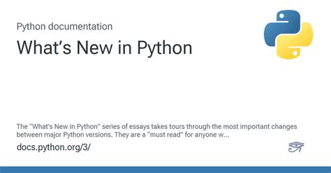 Whats New In Python — Python 3146 Documentation