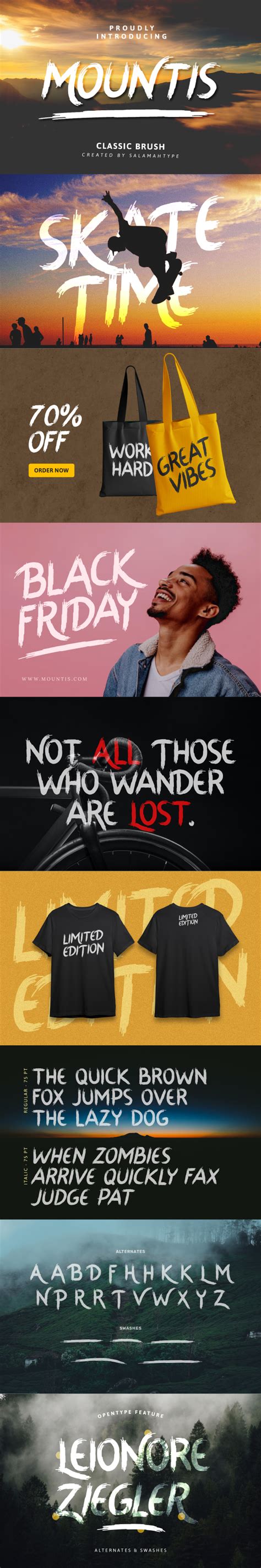 Mountis Brush Font Fonts Graphicriver