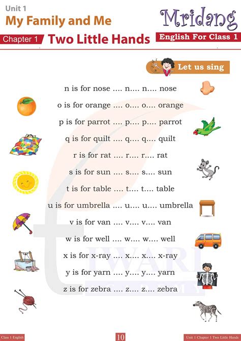 NCERT Solutions For Class English Mridang Chapter And Of Unit