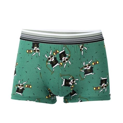 Ropa Interior De Dibujos Animados Para Hombre Cintura Media Boxers