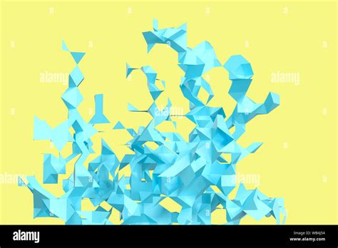 Triangular Paper With Creative Shapes 3d Rendering Computer Digital
