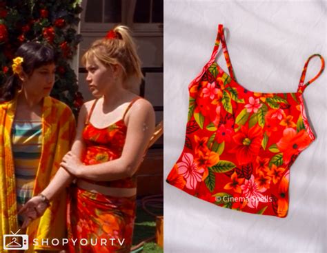 Lizzie Mcguire Season 1 Episode 23 Lizzies Hibiscus Print Top Shop