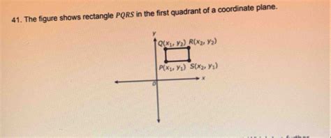 41 The Figure Shows Rectangle Pqrs In The First Quadrant Of A