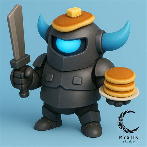 🥞 Mini Pekka With Pancakes Clash Royale・ Stl File For 3d