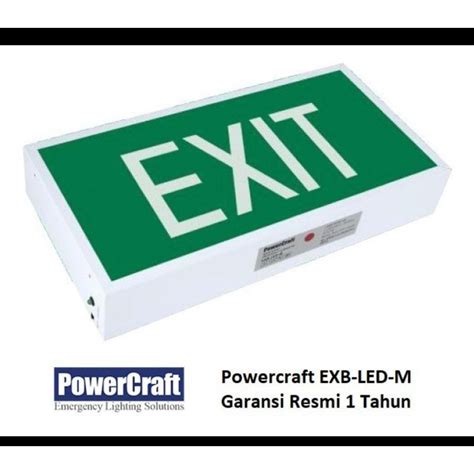 Jual Lampu Exit Led Powercraft Exb Led M S Lampu Emergency Exit Darurat