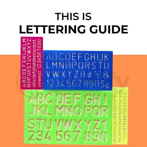 Lettering Guide Stencil Letter Stencil Letters Stencil 4pcs Inside