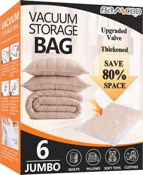 8 Pack Xxl Jumbo Vacuum Storage Bags Vacuum Seal Bags For