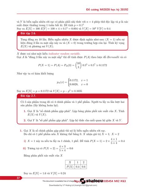 Giải Bài Tập Xstk Pdf