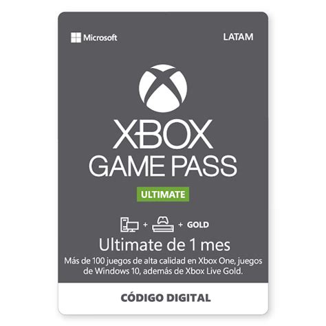Tarjeta Recarga Xbox Game Pass Ultimate 1 Mes