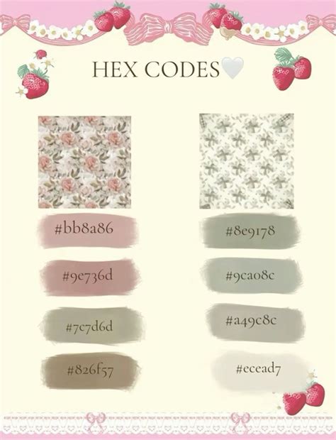 Dti Dress To Impress Patterns And Their Hex Codes Berry Ave