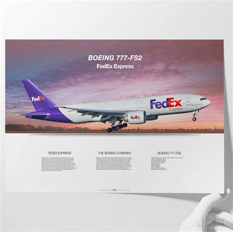 Poster Fedex Express B777 F Wide Body Freighter An Unframed Poster