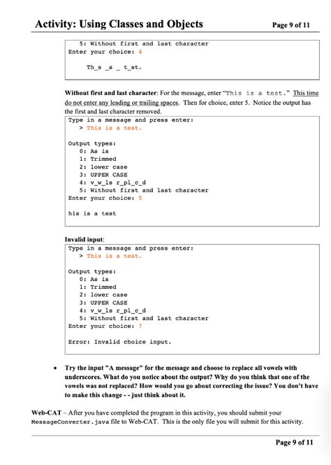 Solved Activity Using Classes And Objects Page 1 Of 11