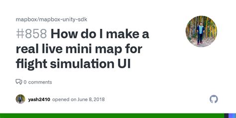 How Do I Make A Real Live Mini Map For Flight Simulation Ui · Issue 858 · Mapboxmapbox Unity