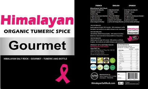 Himalayan Salt Rock Gourmet Tumeric 240g Bottle Himalayansaltrock