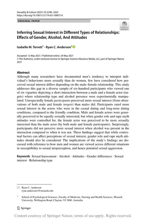 Inferring Sexual Interest In Different Types Of Relationships Effects