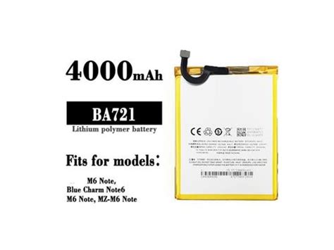 Neuf Batterie de Téléphone MEIZU BA721