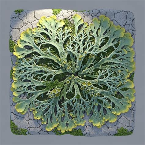 Free Vibrant Lichen Growth Photo Lichen 3d Photorealistic