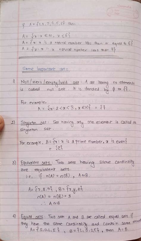 set theory class eleven maths