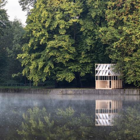 Grau Architects Creates Minimalist Tea House Pavilion From Spruce Wood