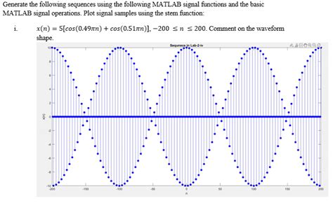 Solved Generate The Following Sequences Using The Following