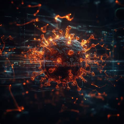 Detailed 3d Visualization Reveals Intricate Structure Of A Virus Showing Capsules Spikes And