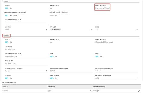 Configuring Cellular Interfaces Xr60 51 Sierra Wireless