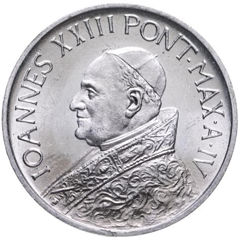 Монета Ватикан 10 лир 1962 стоимостью 1016 руб.