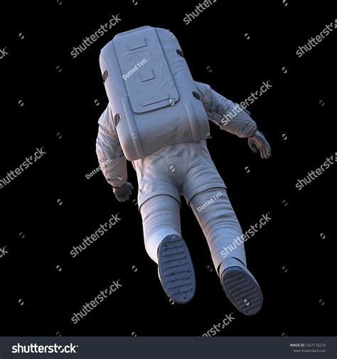 Floating Astronaut Floating Side View