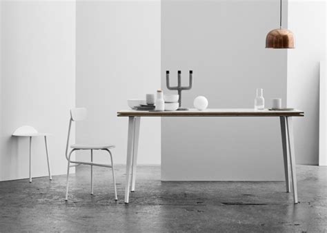 Afteroom Presents Three Legged Chair And Stackable Table For Menu