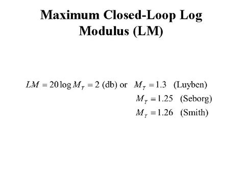 Control System Design Based On Frequency Response Analysis