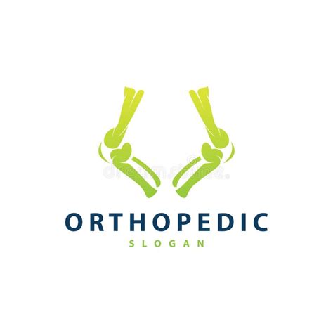 Minimalist Bone Health Logo Illustration Template Design Stock Vector