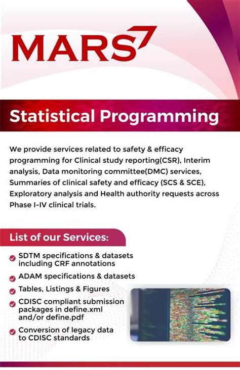 elevate your clinical trial success with mars group s expert statistical programming services
