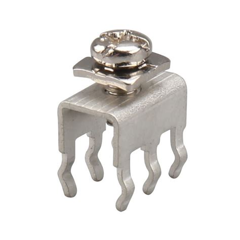 Pcb Six Foot Tapping Terminal M4 Hardware Welding Terminal Block M4 Square Screw Wiring Nose