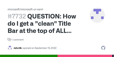 Question How Do I Get A Clean Title Bar At The Top Of All Windows
