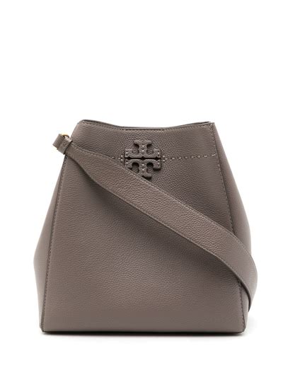 Tory Burch Mcgraw Hobo Bucket Bag In Brown Modesens