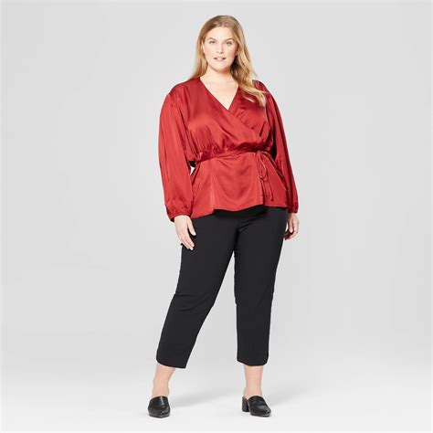 Prologue Long Sleeve Wrap Blouse