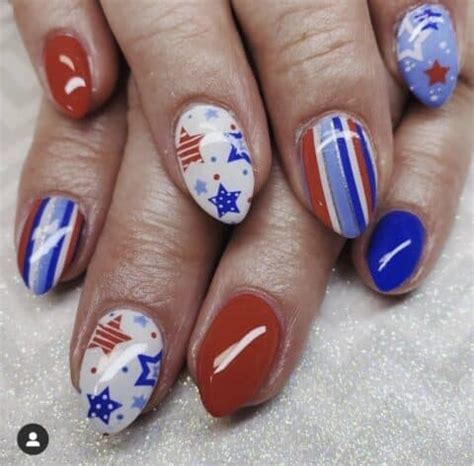 Show Your Patriotic Style With 40 American Flag Nail Designs Red White And Blue Inspiration