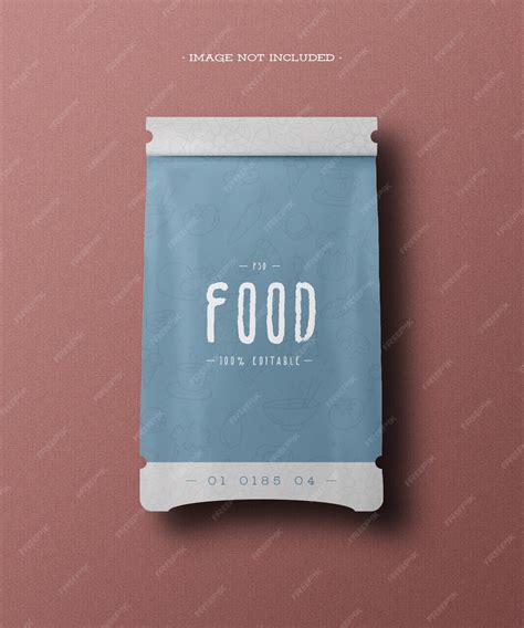 플라스틱 호일 파우치 식품 포장 프로토 타입 프리미엄 Psd 파일