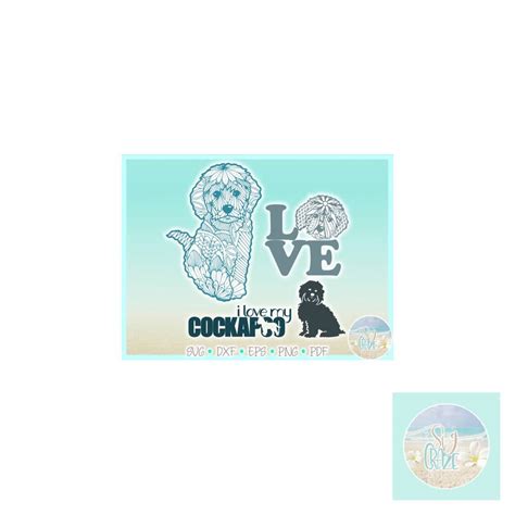Cockapoo Mandala Zentangle Svg Dxf Eps Png Pdf Files For Cricut