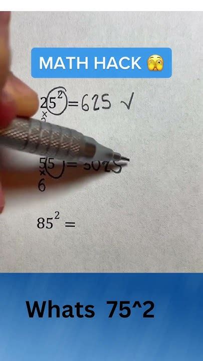 Unbelievable Hack To Square Any Number Ending With 5 Shortsvideo